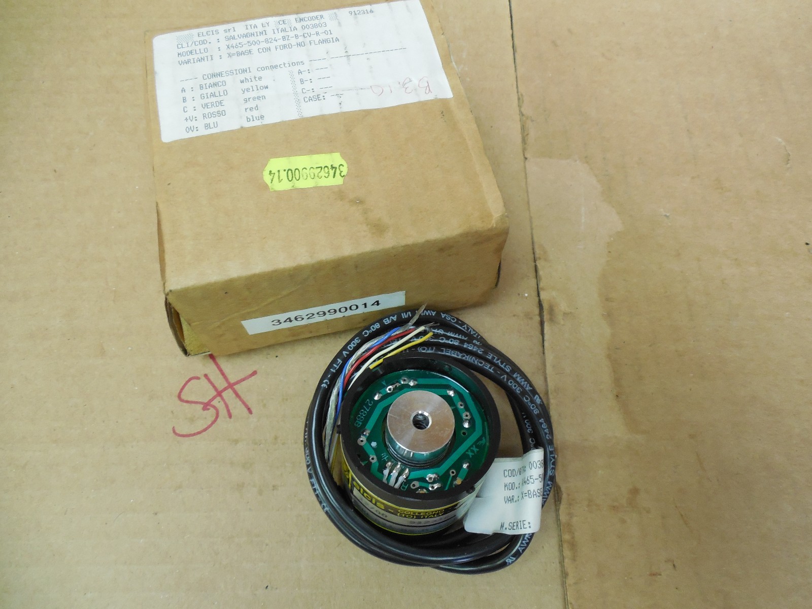 Elcis Encoder Sensor X465-500-824-BZ-B-CV-R-01 X465500824BZBCVR01 New ...