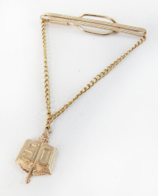 Vintage Tie Bar Chain With 50 Monogram Plate - Class, Reunion, Age ...