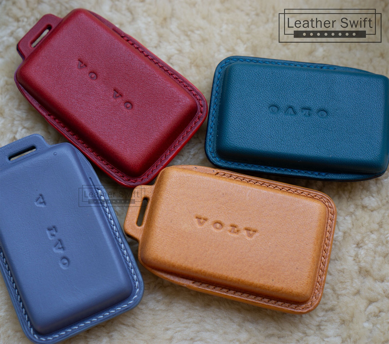 Custom Leather Case Cover for Volvo EX30 Remote Keyless Key Tag Fob | eBay