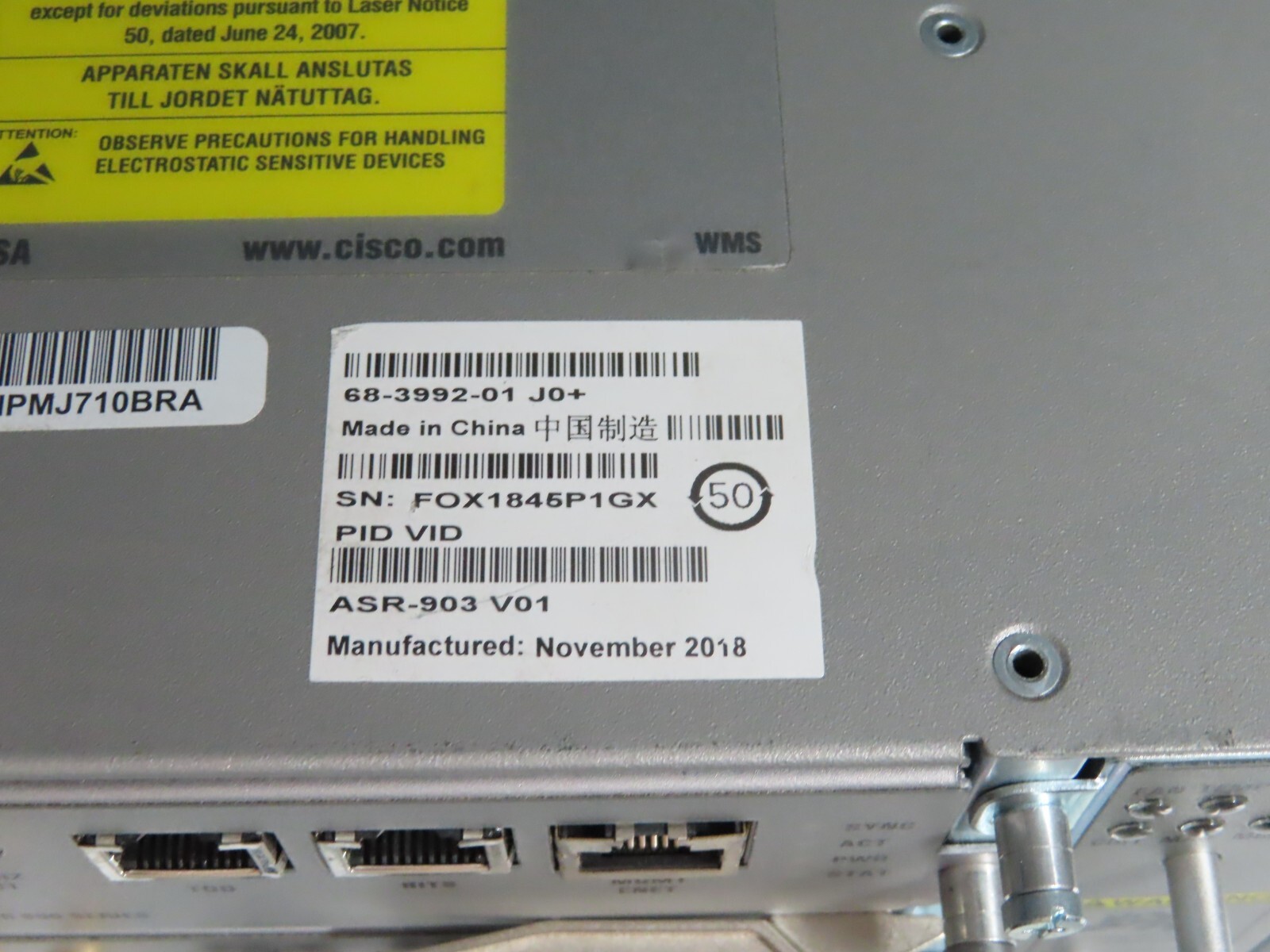 Cisco ASR-903 A900-RSP3C-200-S A900-IMA8S A900-PWR550-A A903-FAN | eBay