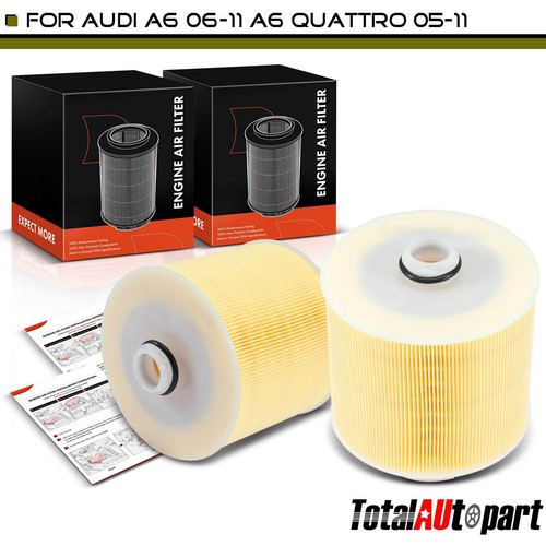 2x Engine Air Filter for Audi A6 2006-2011 A6 Quattro V6 2.8L 3.0L 3.2L ...