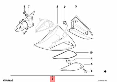 Genuine BMW 89V 0554 Hand protector Right 63132305672 | eBay