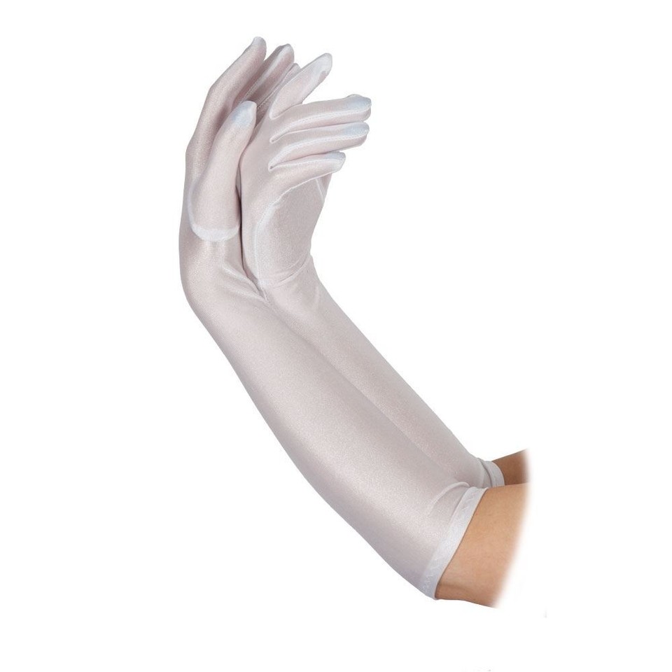 Ladies Evening SATIN LONG GLOVES Opera Bridal Flapper 20s Fancy Dress ...