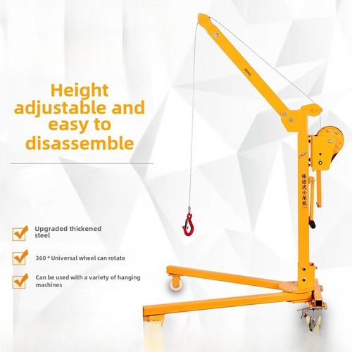 Small Portable Folding Crane Hand Lift Small Crane Manual Lifting Crane ...