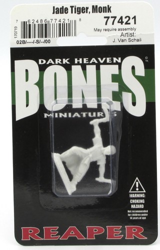 Reaper 77421 Jade Tiger Monk (Bones) Human Warrior with Kama Dual Wield ...