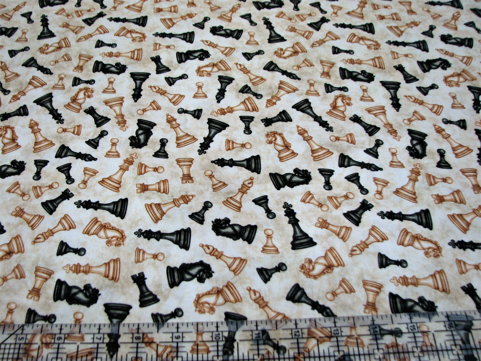 1 Yard Digital Cotton Fabric - QT Fabrics Dan Morris Checkmate Chess ...