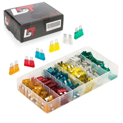 Car Fuses Set 200 Pcs. Flat Fuse Assortment 5-30 A for VW Golf Beetle ...