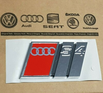 Audi A4 original S4 Logo Clip Schriftzug Emblem Aufkleber hinten B5 ...