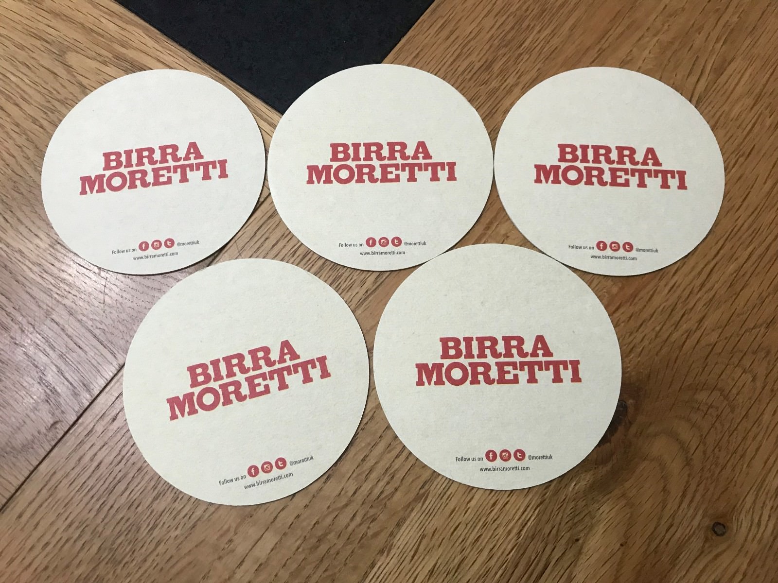 5 NEW - BIRRA MORETTI BREWERY BEER MAT SOUS BOCK | eBay