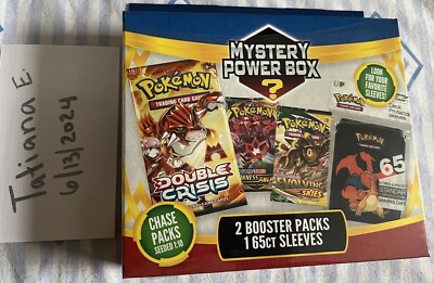 22’ Pokemon Mystery Power Box 2 Booster Packs One 65 Ct Sleeves Chase ...