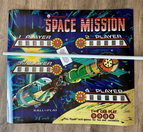 Williams Space Mission Pinball Machine Next Gen Translite backglass | eBay