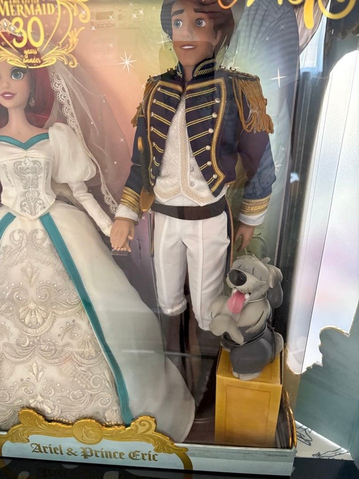 m1021 Limited Ariel & Prince Eric Doll 30th Anniversary Rare Serial ...