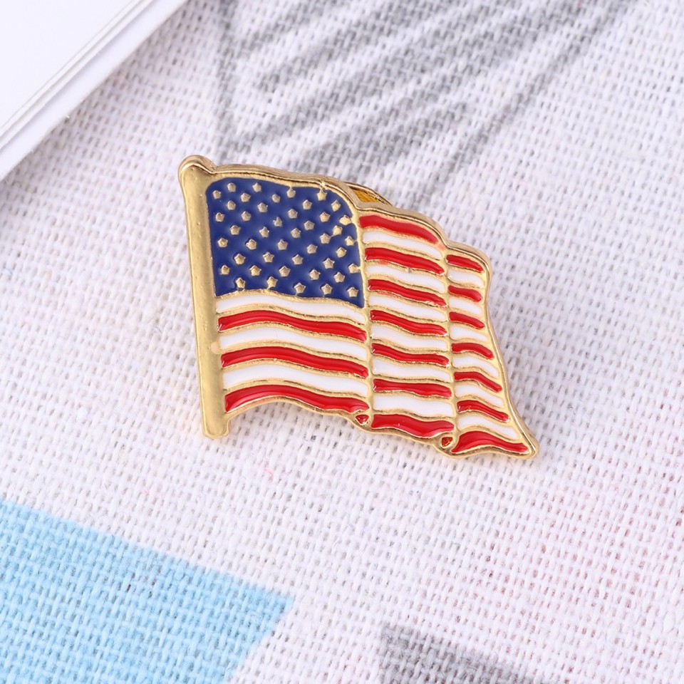 1pc National Flag Brooch Creative Alloy Lapel Pin Brooch Costume ...