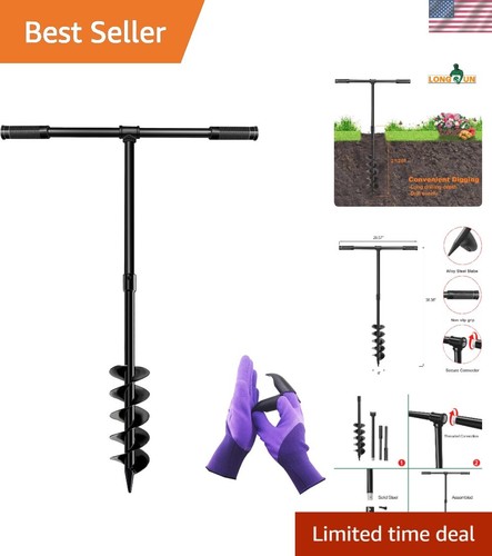 Hand Drill Auger Post Hole Digger, Manual Garden Hole Digging Drill Bit ...