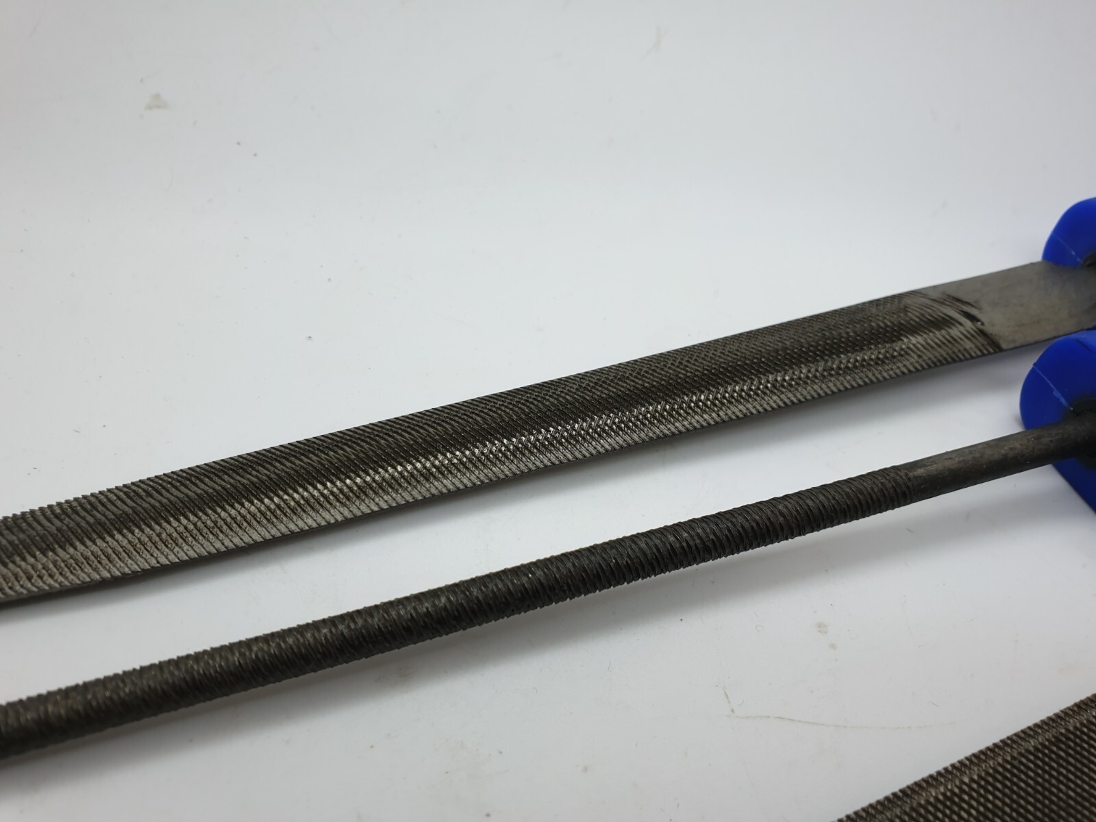 Metall Feile 200 mm Satz 3tlg Rund Halbrundl Set Flach Feilensatz ...