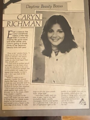 Caryn Richman, Full Page Vintage Clipping | eBay