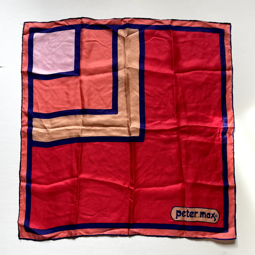 Vintage Peter Max Scarf 1970s Mod Geometric Square Silk Scarf | eBay