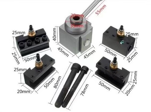 Quick-change tool post small lathes, lathe tool post set, lathe ...