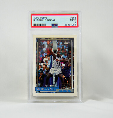 1992 Topps #362 Shaquille O’Neal PSA 9 Mint Rookie RC HOF Ref-4089 | eBay