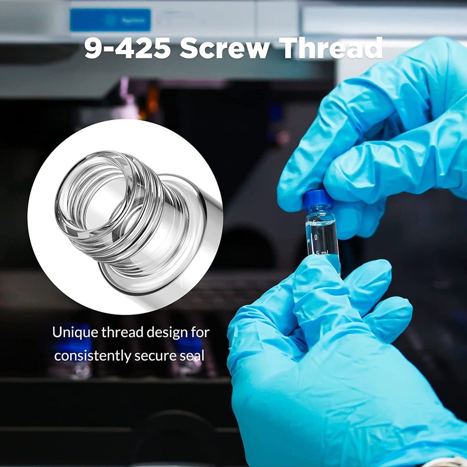 50000PCS 2ml Auto-Sampler Vials 9-425 Clear Glass Bottles Screw Top ...