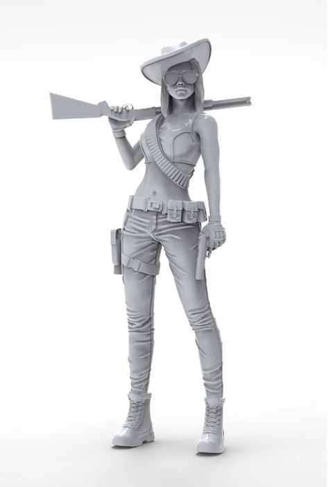 ZLPLA Genuine 1/35 Katrine Girls in Action Resin Figure Assembly Model ...