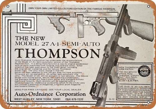 Metal Sign - 1976 Thompson Model 27 A1 Semi - Vintage Look Reproduction ...