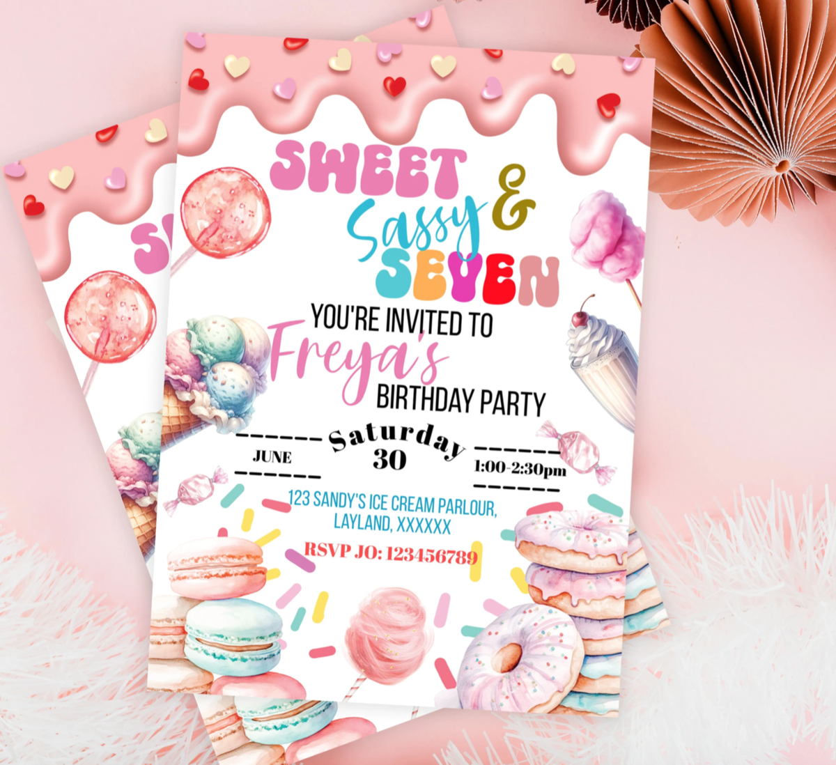 Candy Themed Invitations