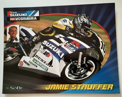Vintage Poster Card 2003 Jamie Stauffer GSX-R600 Suzuki AMA Yoshimura ...