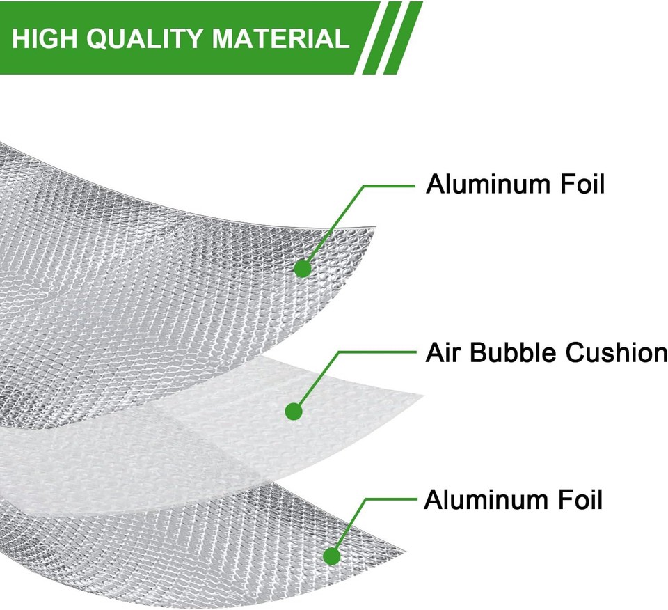 400 sqf Bubble Reflective Foil Film Mylar 4' X 100' Roll 4 Heat Light ...