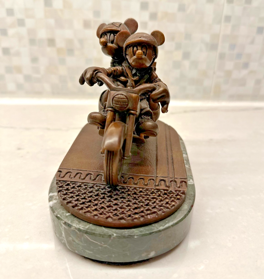 Mickey and Minne Mouse on Motorcycle Figurine | eBay