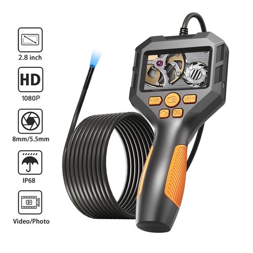 Endoscope Camera 2.8'' IPS Screen HD1080P Inspection Borescope 8mm/5 ...