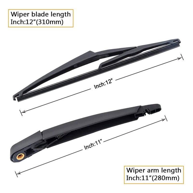 28780-JM00A Rear Windshield Wiper Arm Blade Set for Rogue, 2008-2013 ...