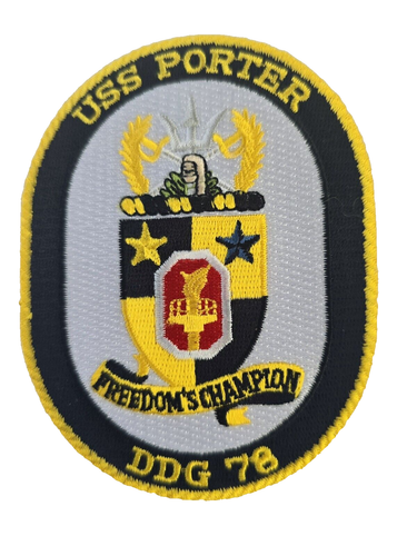 USS Porter DDG 78 Patch Guided Missile Destroyer Military Patch | eBay