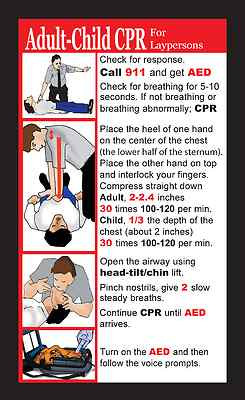 CPR and Choking Pocket Reference Cards LOT OF 50 - New Guidelines | eBay