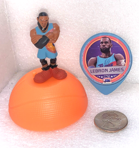 LeBron James Space Jam Basketball Superstar Mini Figure & Stand/Sticker ...