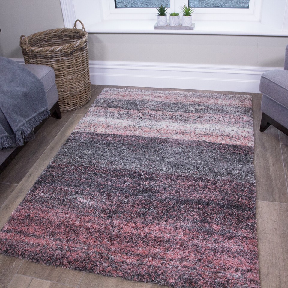 Soft Fluffy Shaggy Blush Baby Pink Cheap Girls Rugs Small Large Living ...