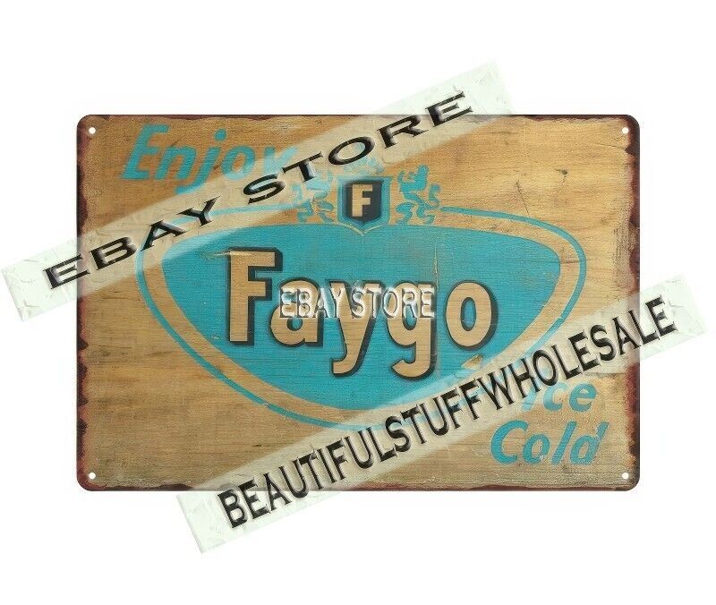 1962 FAYGO Beverages Soda Pop Detroit, MI metal tin sign kitchen wall ...