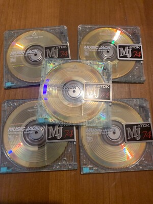 5-TDK Music Jack Gold. 74 minute MiniDiscs | eBay