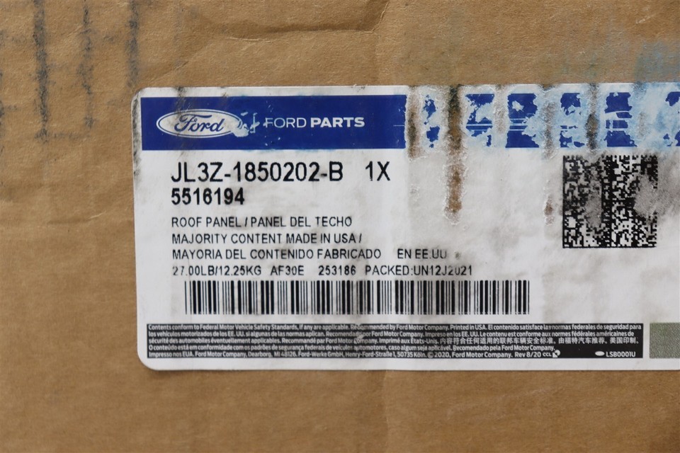 NEW OEM Ford Cab Roof Panel Skin JL3Z-1850202-B Ford F-150 Super Cab ...