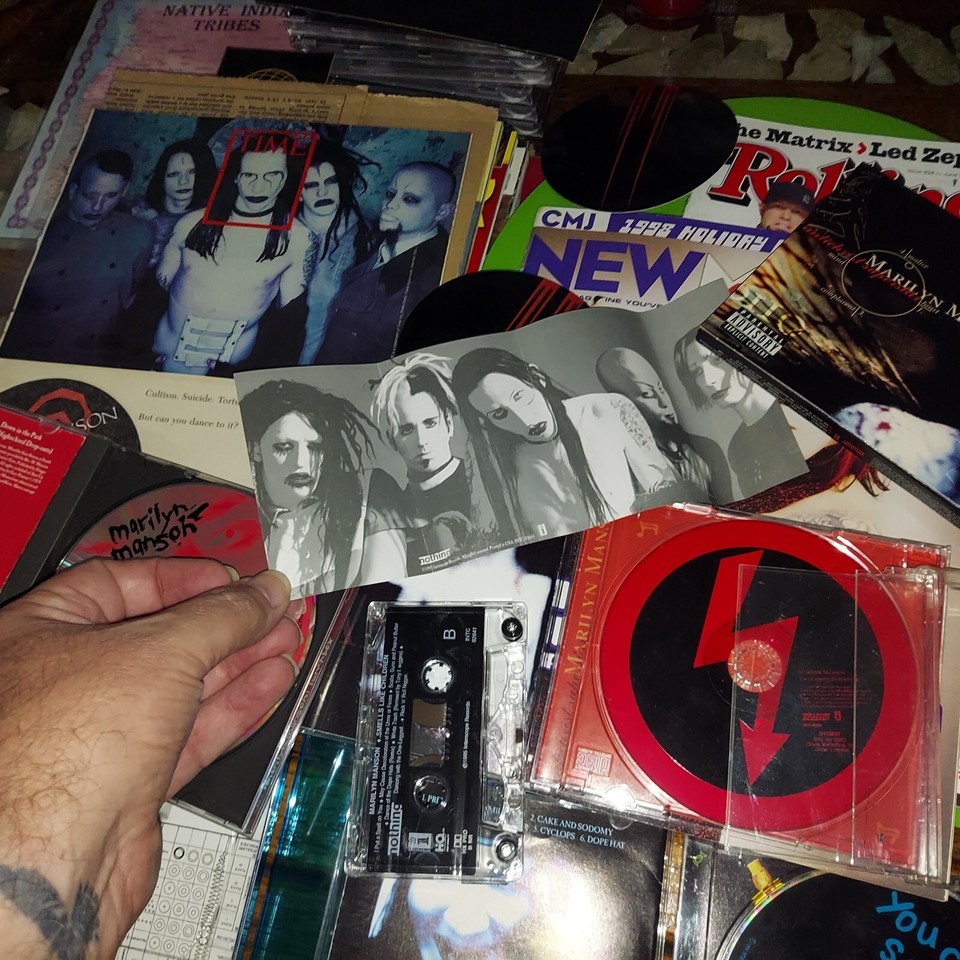 MARILYN MANSON Lifetime Collection Promos CDs Stickers Magazines Brian ...