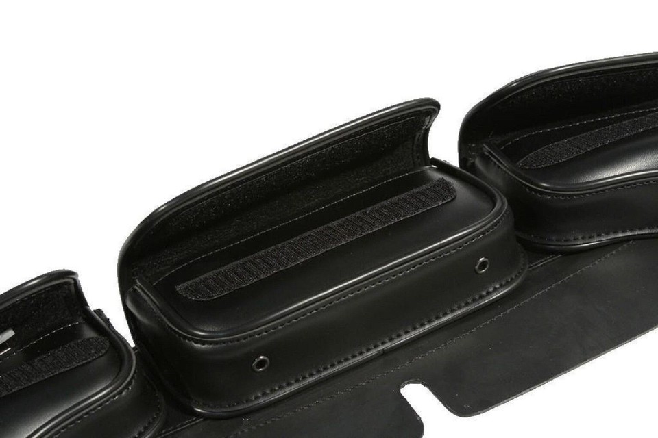 X-LARGE MOTORCYCLE WINDSHIELD BAG 3 POCKET Plain PVC Leather | eBay