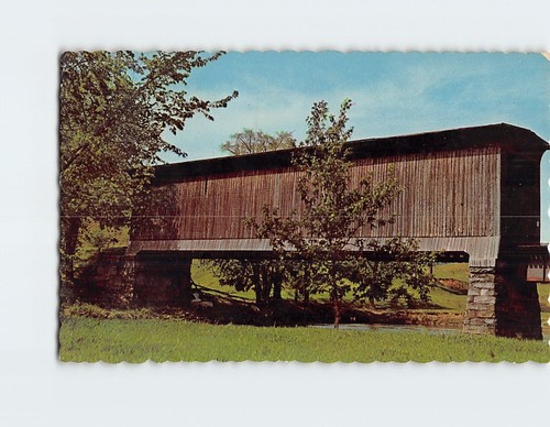Postcard Covered Railroad Bridge Cambridge Junction Vermont USA | eBay