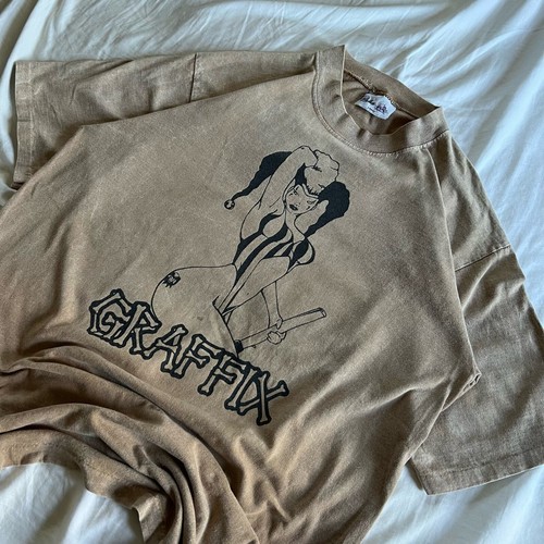 Vintage Single Stitch Graffix Jester Pin-Up Bong T-Sh… - Gem