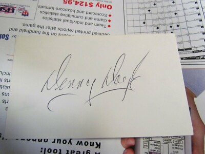 Denny Doyle autographed index card 2 | eBay