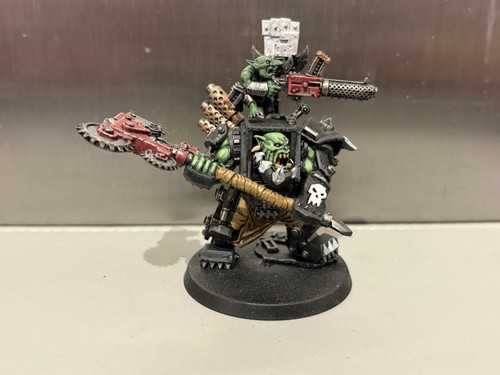 Ork War Boss in Mega Armour Warhammer 40k Painted | eBay UK