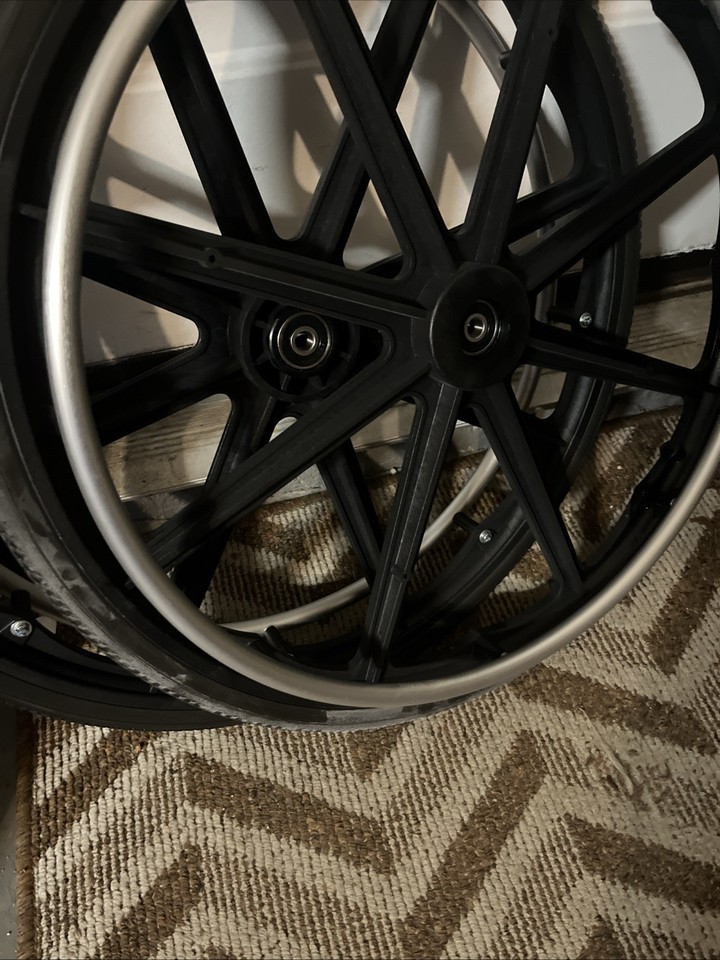 NEW 1 Pair (2 total) Wheelchair Rear Wheel Replacement 24" X 1" Wheels ...