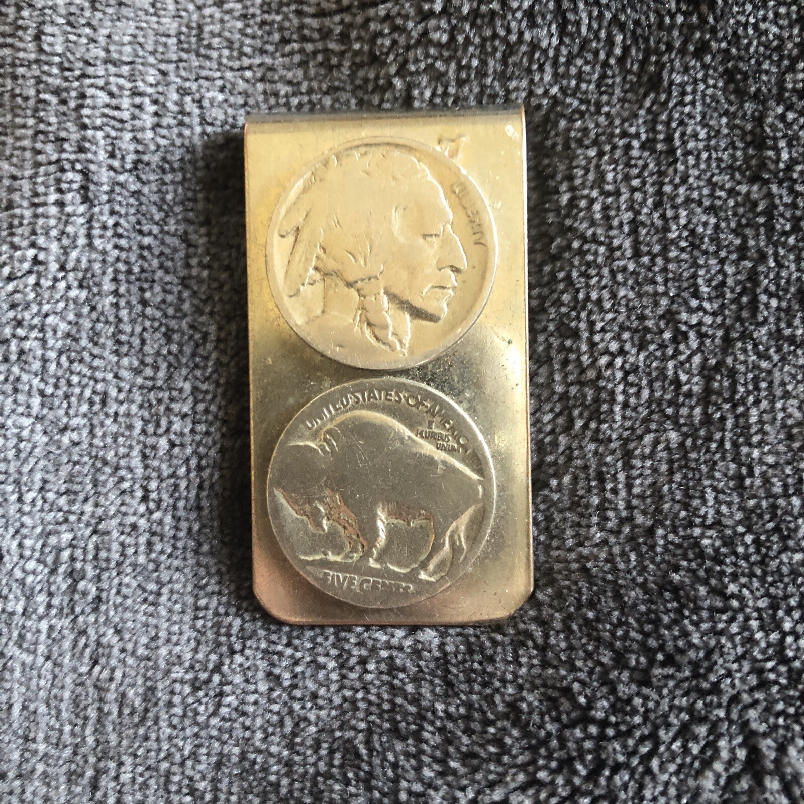 2 Authentic Buffalo Nickle Money Clip RARE! | eBay
