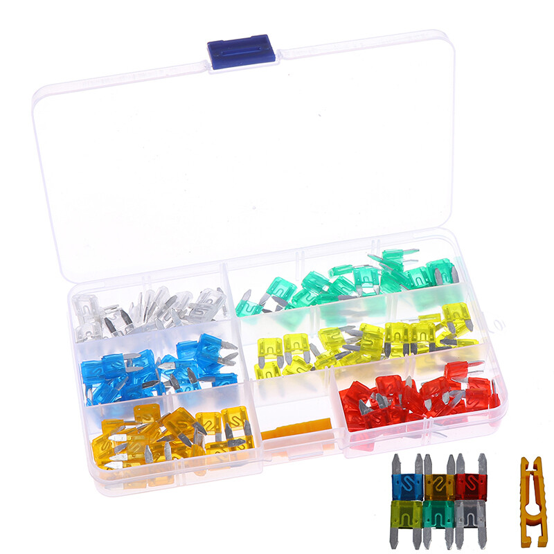 120pcs Mini Blade Fuse Assortment Set Auto Car Motorcycle SUV FUSES Kit ...