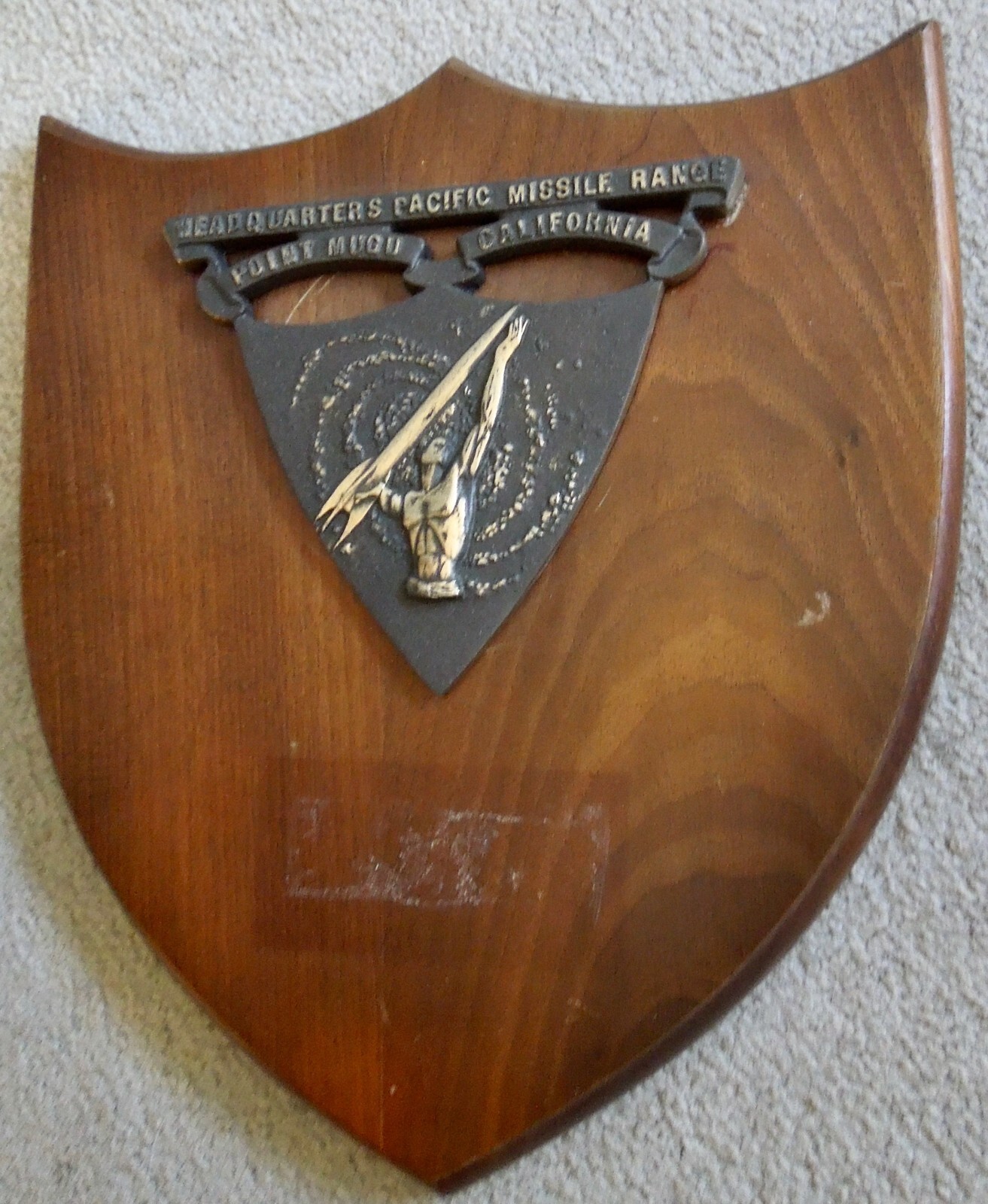 Antique US Navy HQ Pacific Missile Range, Pt Mugu, CA, Brass ...