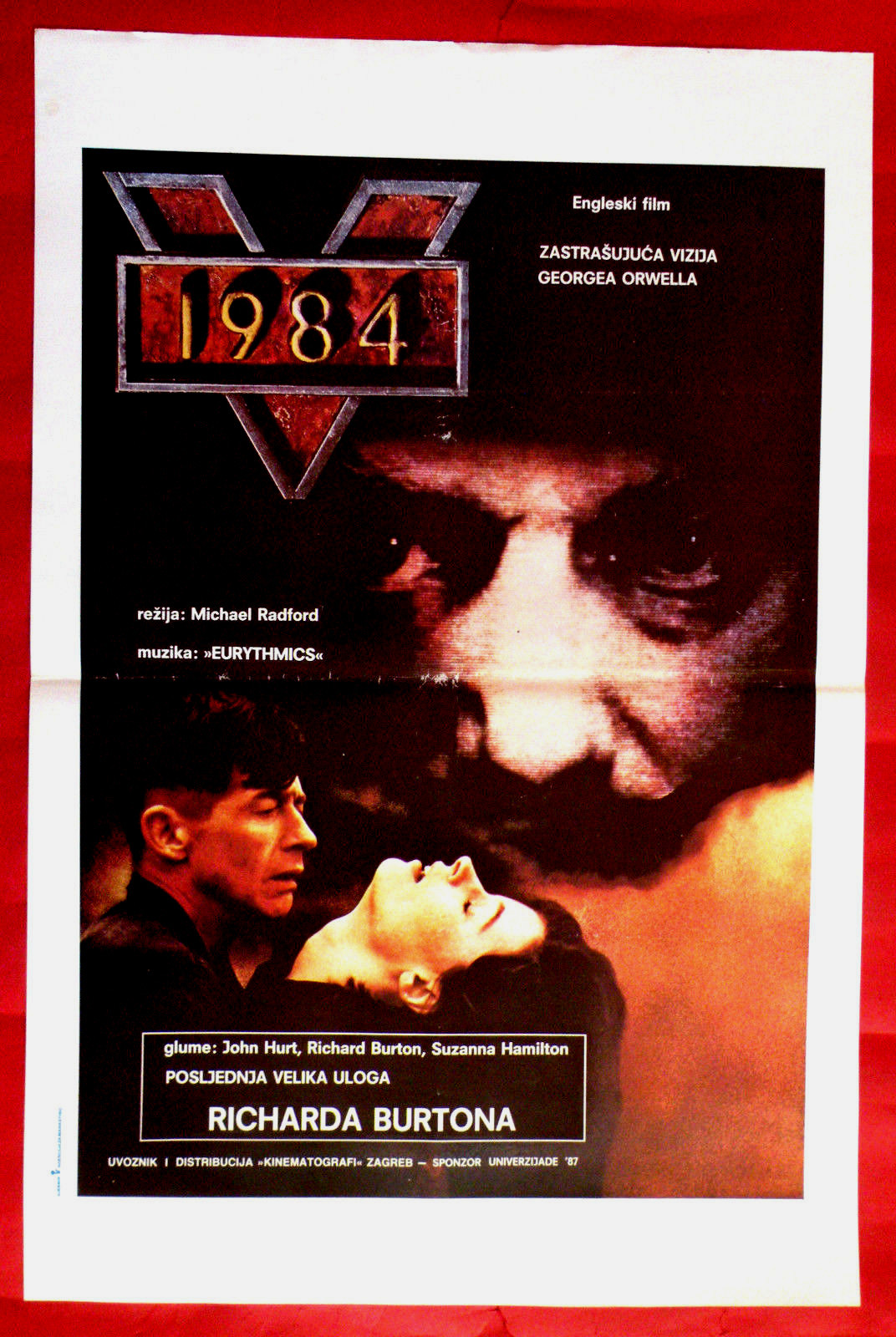 1984 NINETEEN EIGHTY FOUR JOHN HURT RICHARD BURTON ORWELL RARE EXYU ...